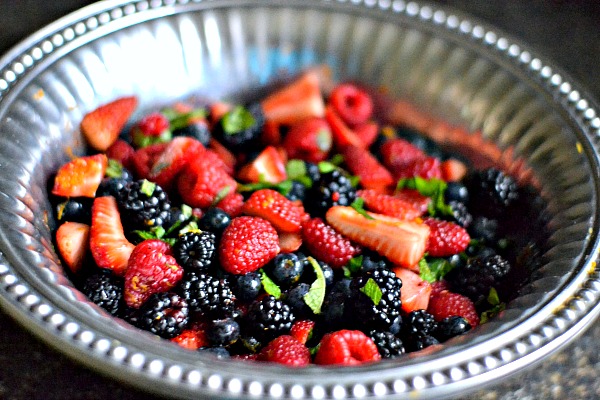 Mixed Berries with Balsamic, Basil and Mint - Peanut Butter Runner