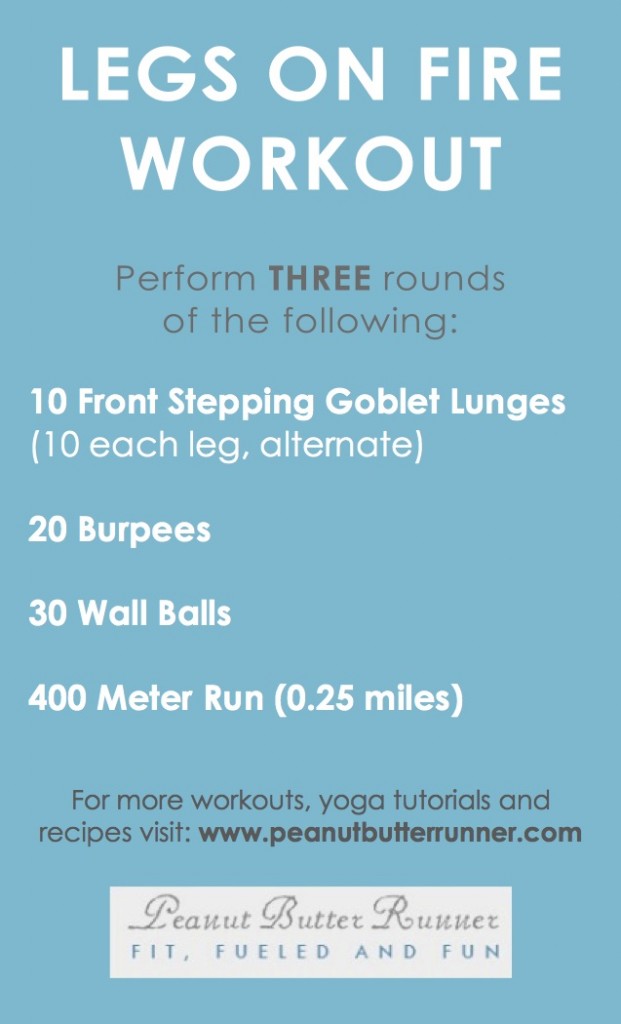 "Legs On Fire" Cardio Strength Workout - Peanut Butter Runner
